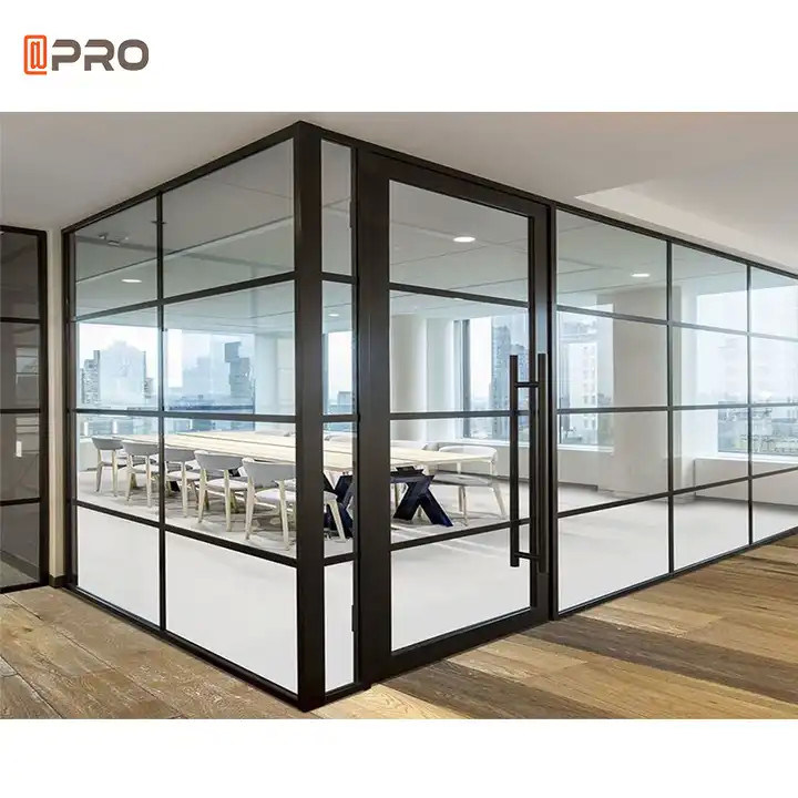 Soundproof Modern Kantor Partisi Aluminium Kaca Partisi Kantor Dinding