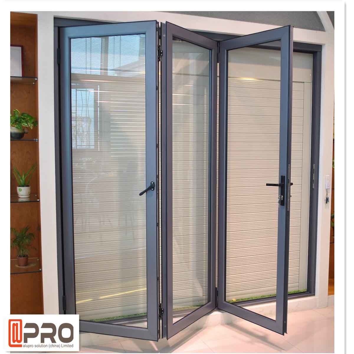 Powder Coated Aluminium Bifold Doors Anti Aging Folding Panel Doors ...