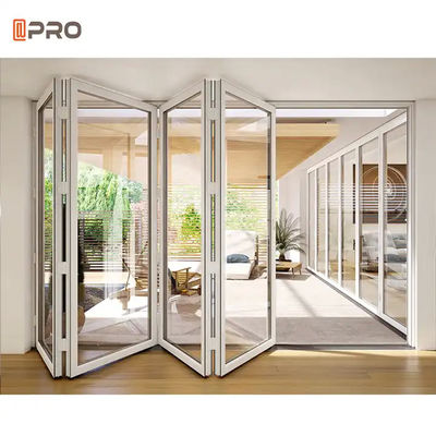 Aluminium Glass Patio Outdoor Sliding Door Vertikal Bi Pintu Lipat